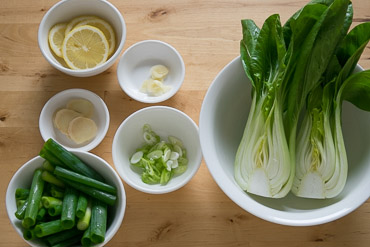 Roasted Fish with Spring Onion & Ginger, Bok Choy and Jasmine Rice ...